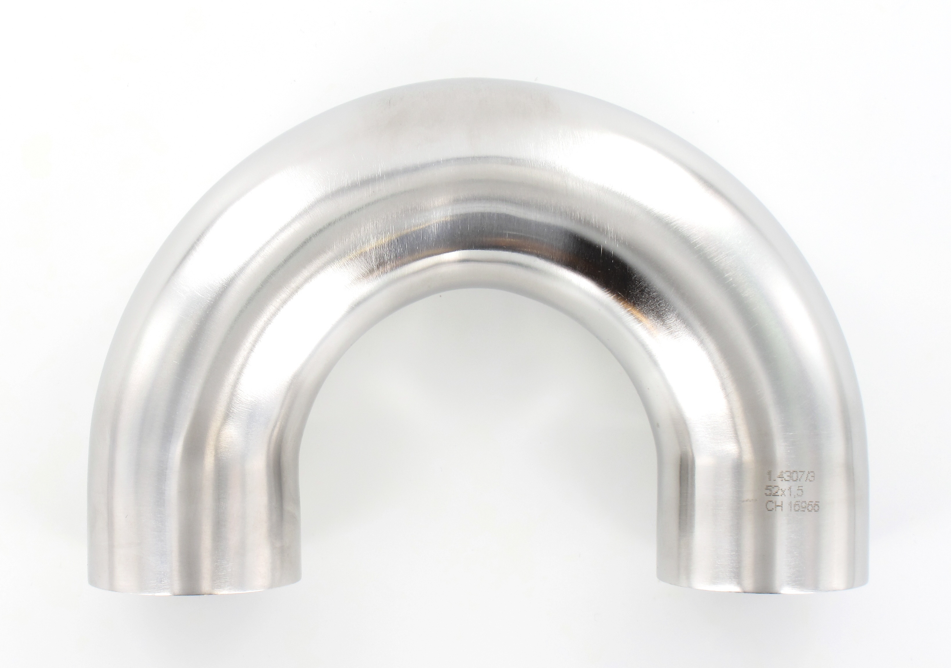 CN-Milchrohr-Bogen mit Walz-Enden 2,0 mm, 180° - Schätz GmbH